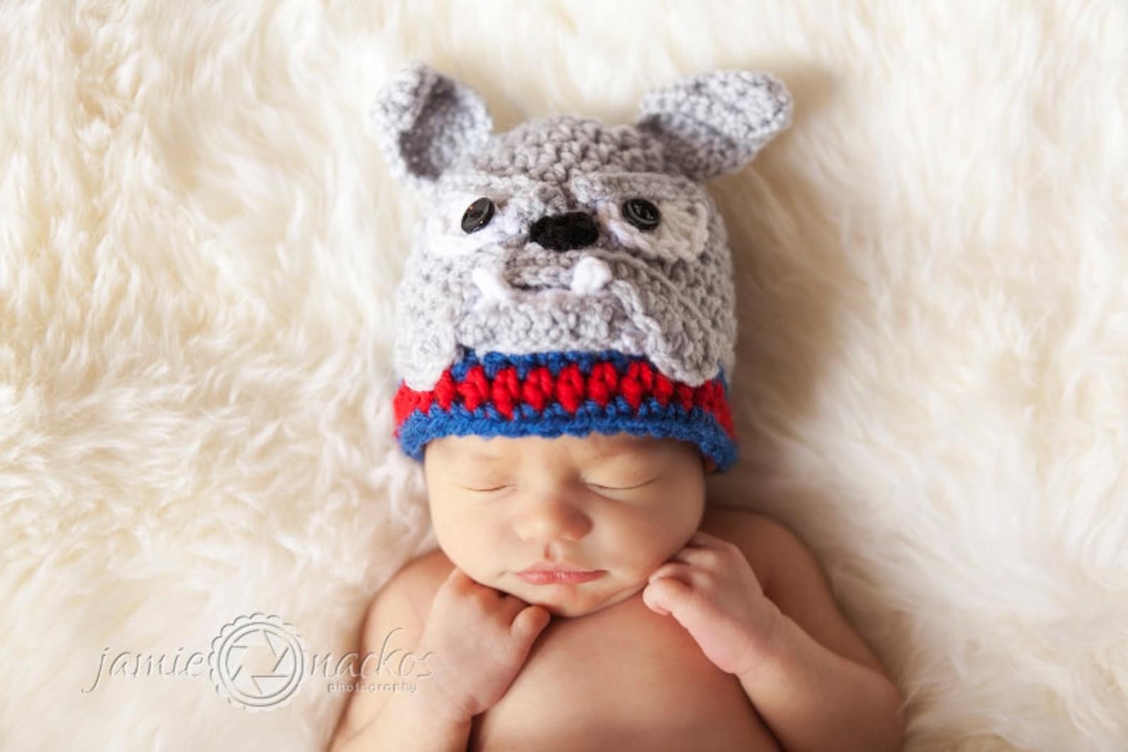 Bulldog Hat Crochet Pattern, Dog Hat, Animal Lover Crochet Hat, Dog ...
