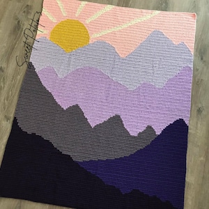 Landscape Crochet Blanket Pattern Set: Mountain, Desert, Tropical (PDF ...