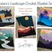 Tropical Sunset Crochet Blanket Pattern: Palm Tree Landscape (PDF ...