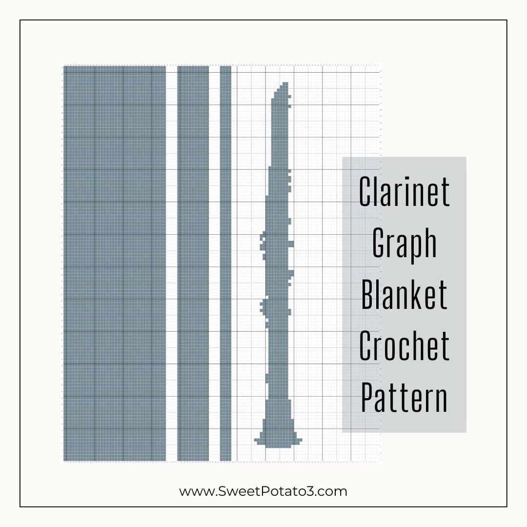 Clarinet Crochet Blanket Pattern, Throw Blanket, Graph Crochet, Gift ...