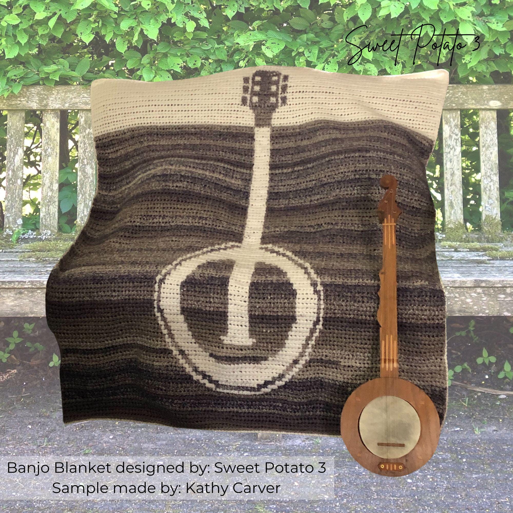 Banjo Blanket Crochet Pattern: Modern Music Lover Throw (PDF Pattern ...