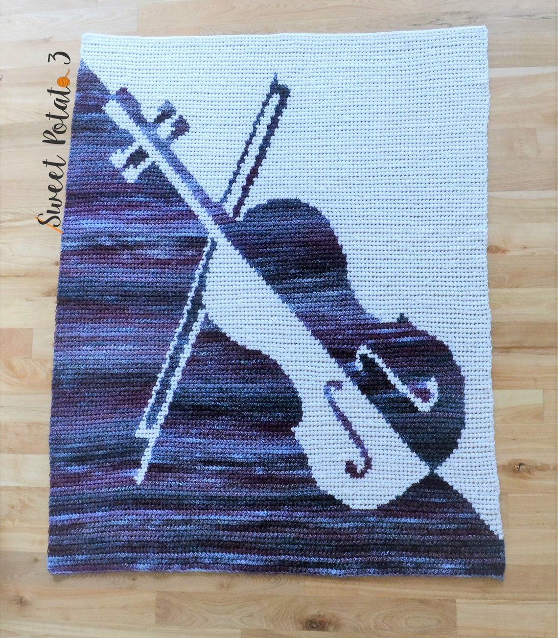 Vibrato Violin Blanket Crochet Pattern Violinist Gift | Etsy Canada