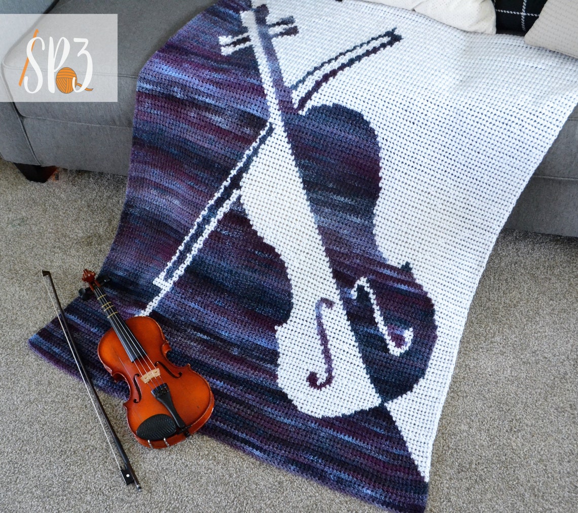 Vibrato Violin Blanket Crochet Pattern Violinist Gift | Etsy Canada