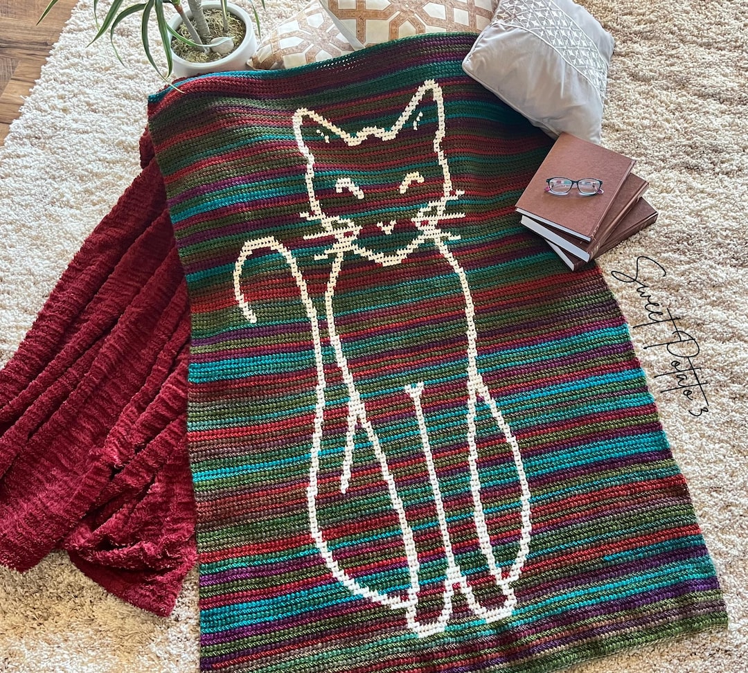 Purrfect Cat Crochet Blanket Pattern: Purrfect Cattitude Throw (PDF ...