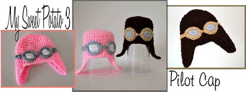 Pilot Cap / Aviator Hat Crochet Pattern | Etsy