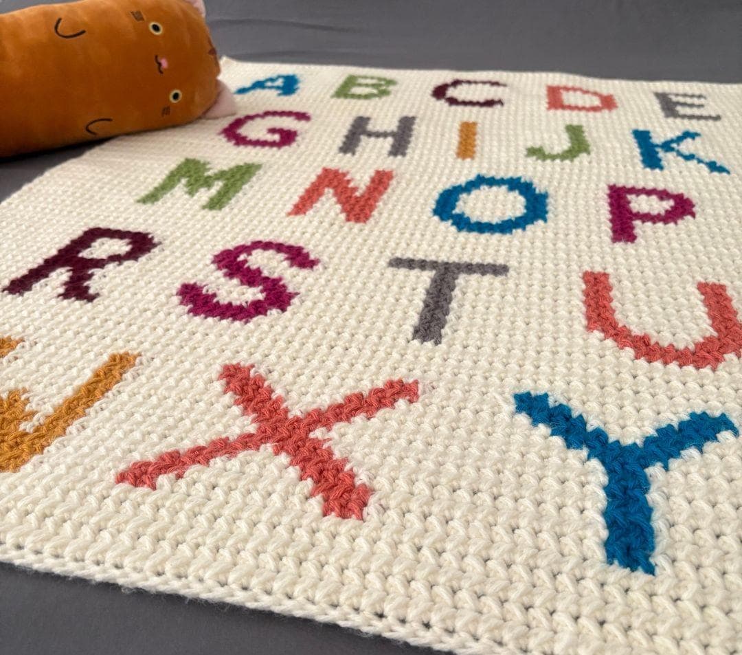 ABC Baby Blanket Crochet Pattern, Alphabet Blanket Design, Nursery ...