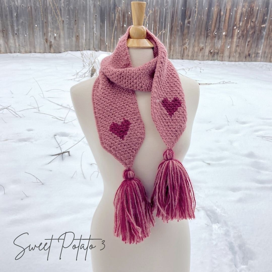 Hearts of Love Scarf - Crochet Pattern - Etsy