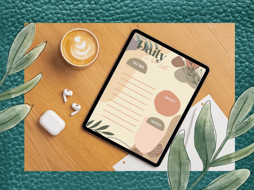 Calm Floral to Do List - Etsy