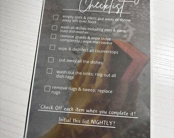 Detailed and Fancy Cleaning Checklist - Etsy