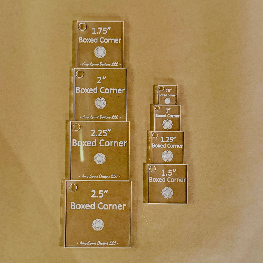 Individual Boxed Corner 8 Piece Acrylic Template Set - Etsy