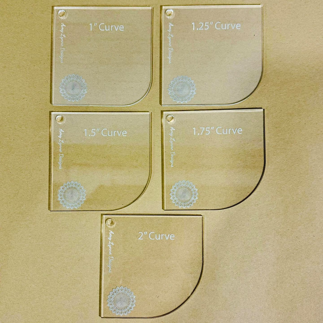 Five Acrylic Corner Curve Cutting Templates in Five Sizes - Etsy