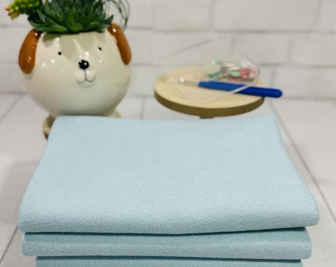 1/2 Yard, 18"l X 36"w Blue Snow Wool/rayon Blend Felt - Etsy