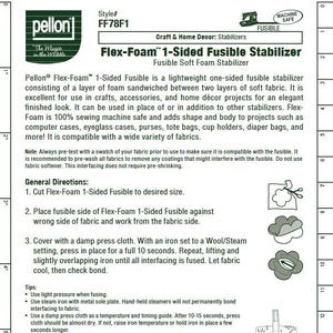 2 Yards Pellon® FF78F1 Flex-foam™ – 1-sided Fusible Stabilizer - Etsy