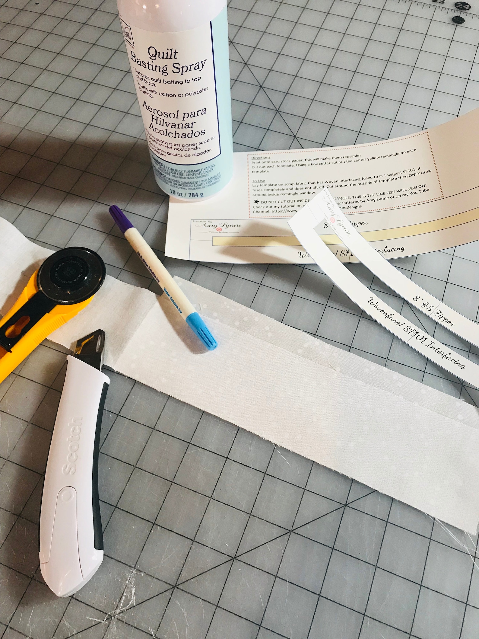 Template for 8" Zippers, #3 Zips and #5 Zips PDF, Digital File PDF ...