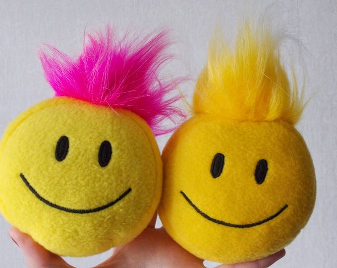Set of 4 Toys Smiley Face Toys Kawaii Plushies Childrens | Etsy