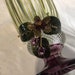 Vintage Monica Willard Vase Large Heavy Hand Painted Crystal in Green ...