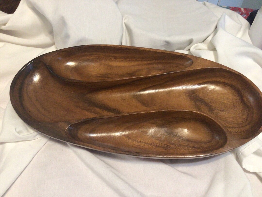 Vintage MC Monkey Pod Tray Surfboard 3 Section Rich Heavy Wood ...