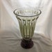Vintage Monica Willard Vase Large Heavy Hand Painted Crystal in Green ...