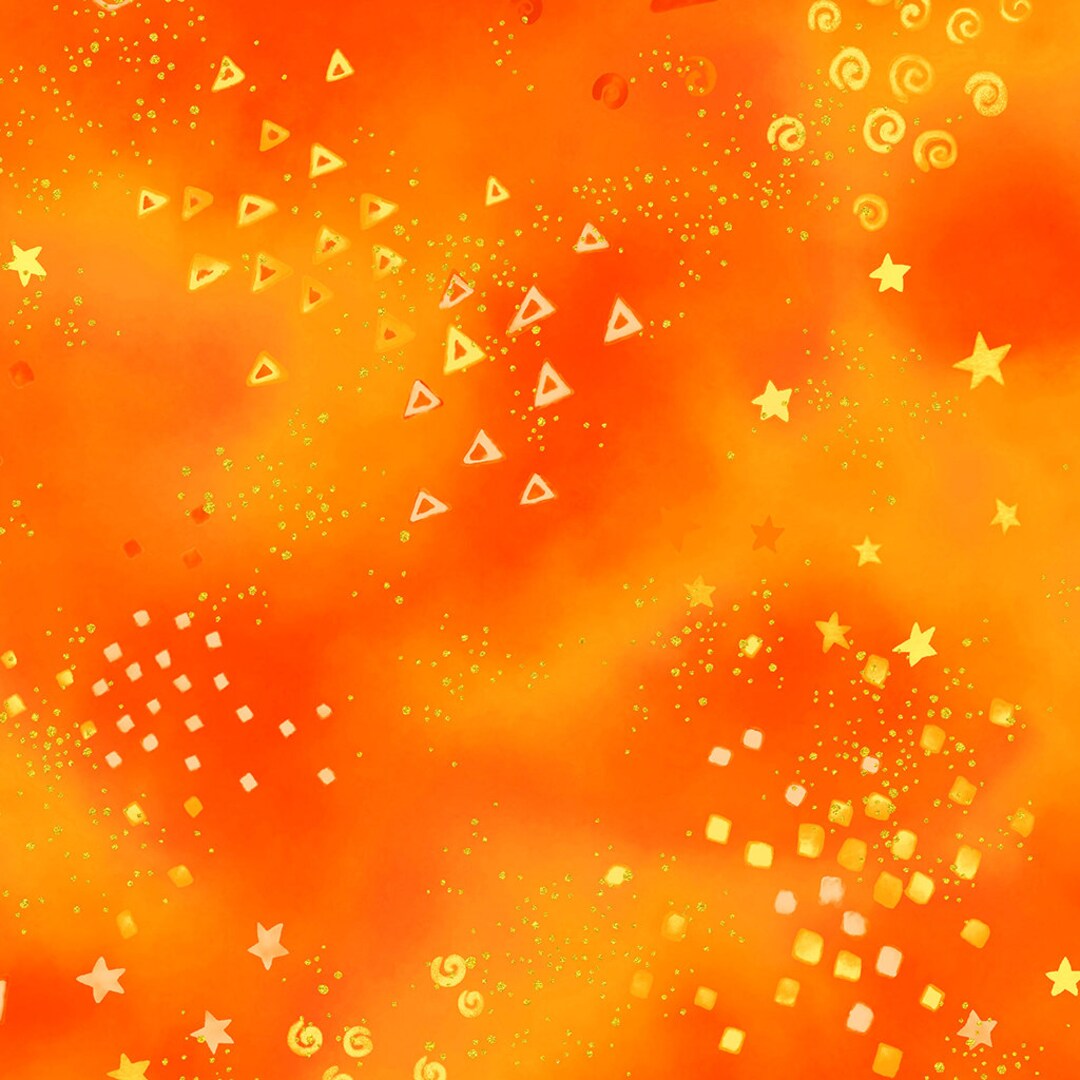 Laurel Burch Basic Glitter Y0808-37M Dark Orange Sold in Half Yard ...