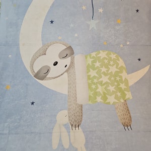 Blue Sleepy Sloth Sleeping Sloth Panel/kit - Etsy