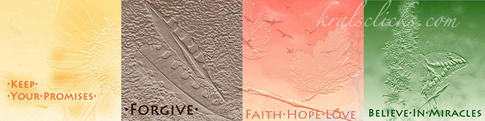 Digital Photograph BELIEVE IN MIRACLES, One Photograph Four Panels ...
