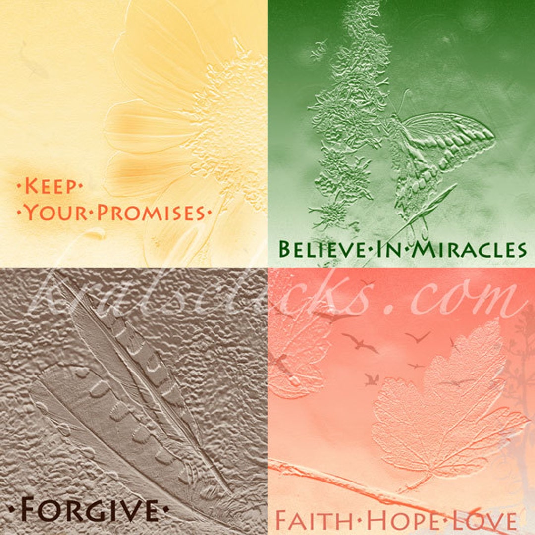 Digital Photograph BELIEVE IN MIRACLES, One Photograph Four Panels ...