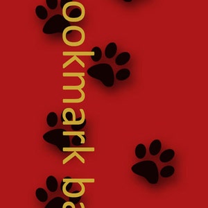 Puppy Bookmark, Black Lab, Dog, Puppy Prints, Bookmark, for Books ...