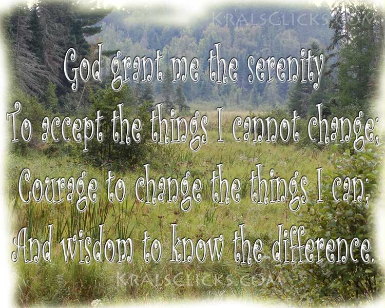 Serenity Prayer Nature Photograph Fine Art Photography Rustic Religious ...