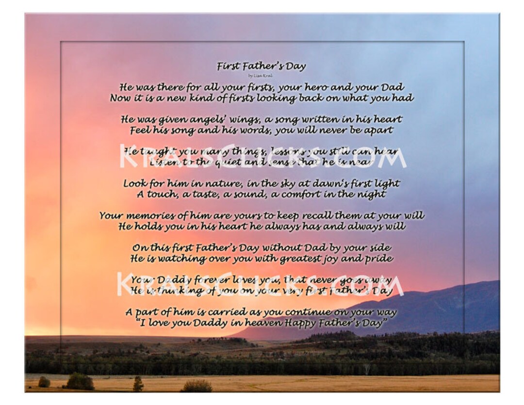 First Fathers Day Without Dad High Resolution Instant Download 8 X 10 ...
