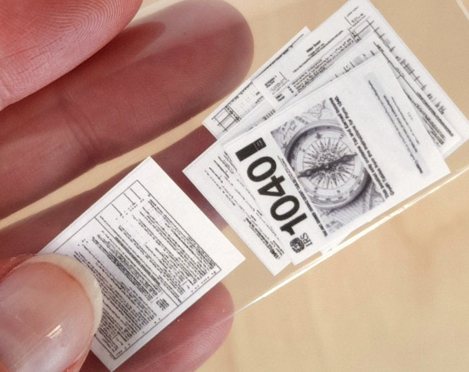 Dollhouse Legal Documents | Mini Tax Forms | Doll IRS Papers | Set of 8 ...