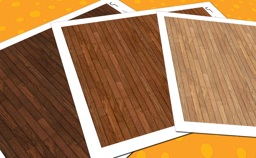 Dollhouse Flooring, 1:12 Scale, 3 Seamless Narrow Plank Ash Hardwood ...