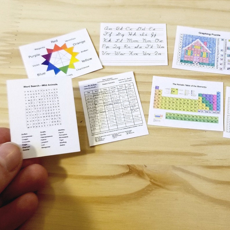 Mini School Papers for Fashion Dolls Set of 8 Miniature - Etsy