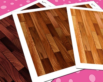 Dollhouse Flooring, 1:6 Scale, 3 Seamless Narrow Plank Ash Hardwood ...