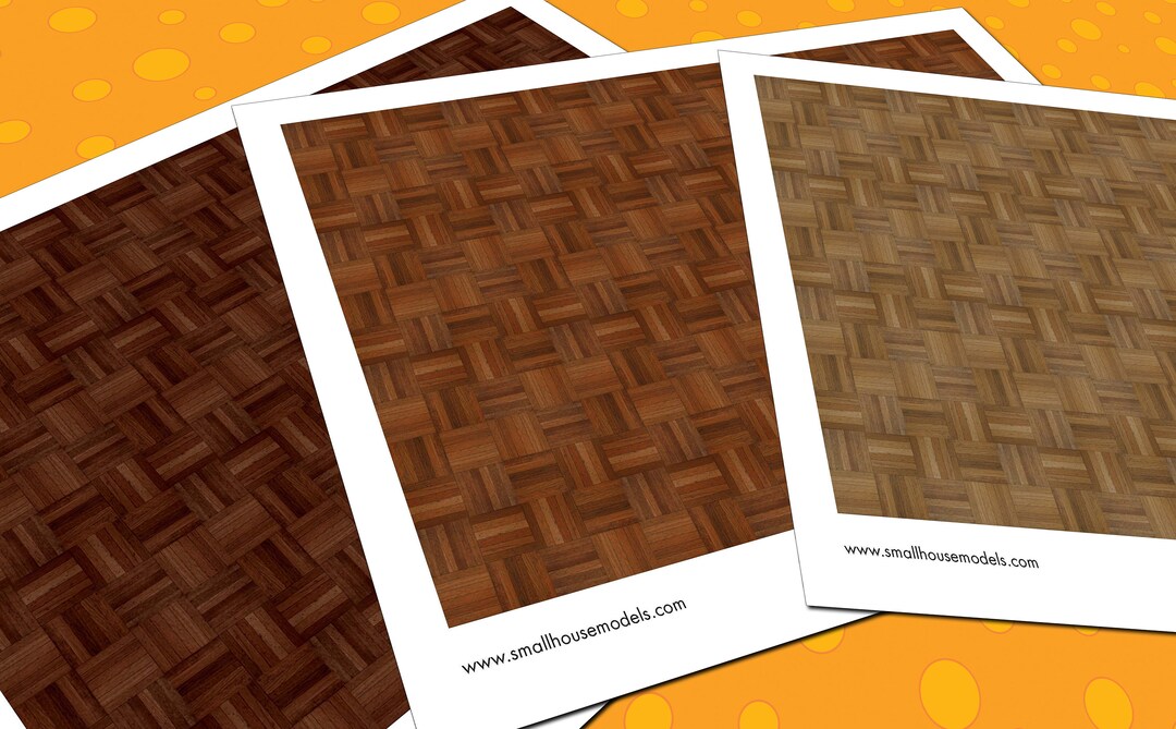 Dollhouse Flooring, 1:12 Scale, 3 Seamless Parquet Hardwood Miniature ...