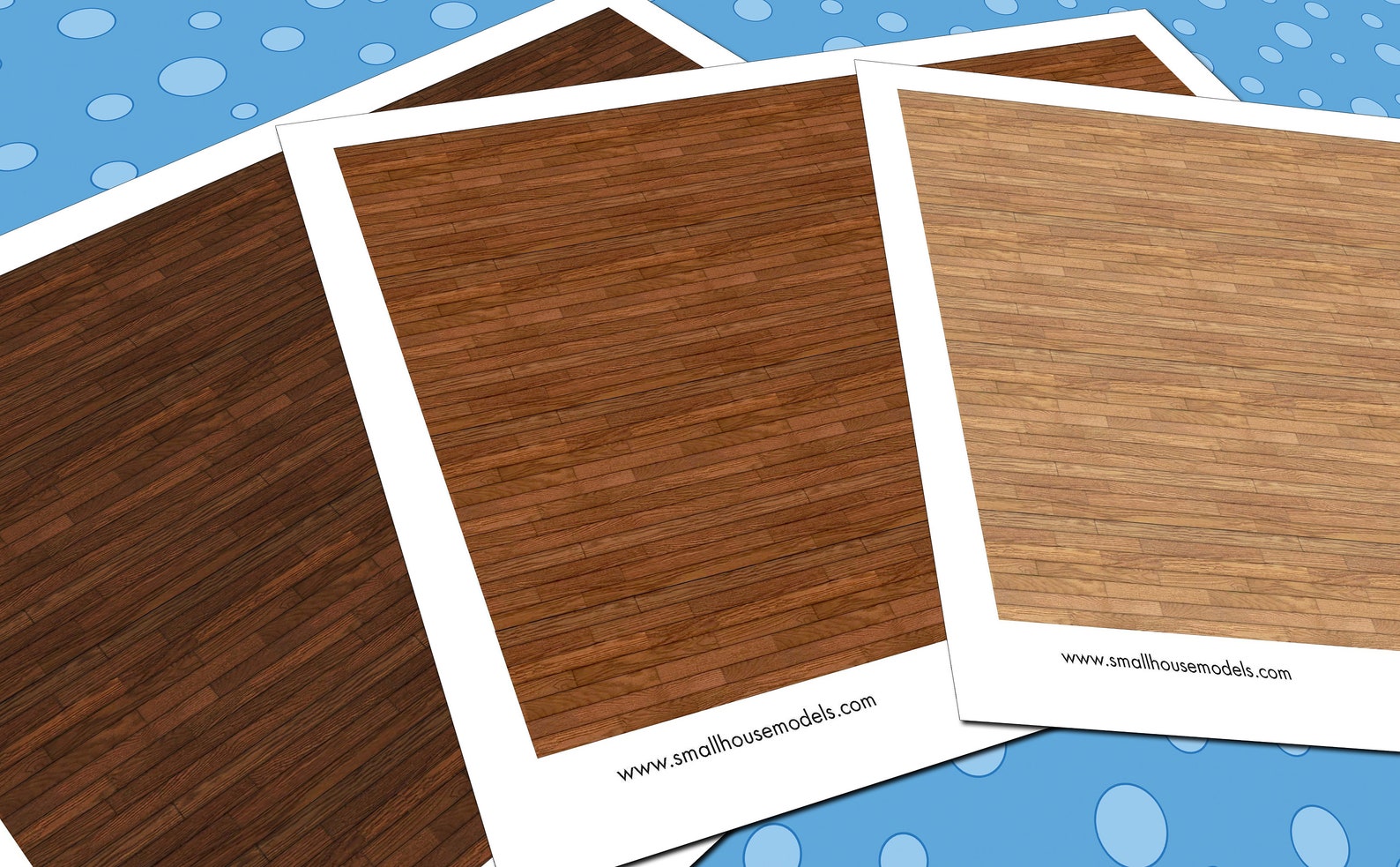 Dollhouse Flooring, 1:24 Half Scale, 3 Seamless Narrow Plank Ash ...