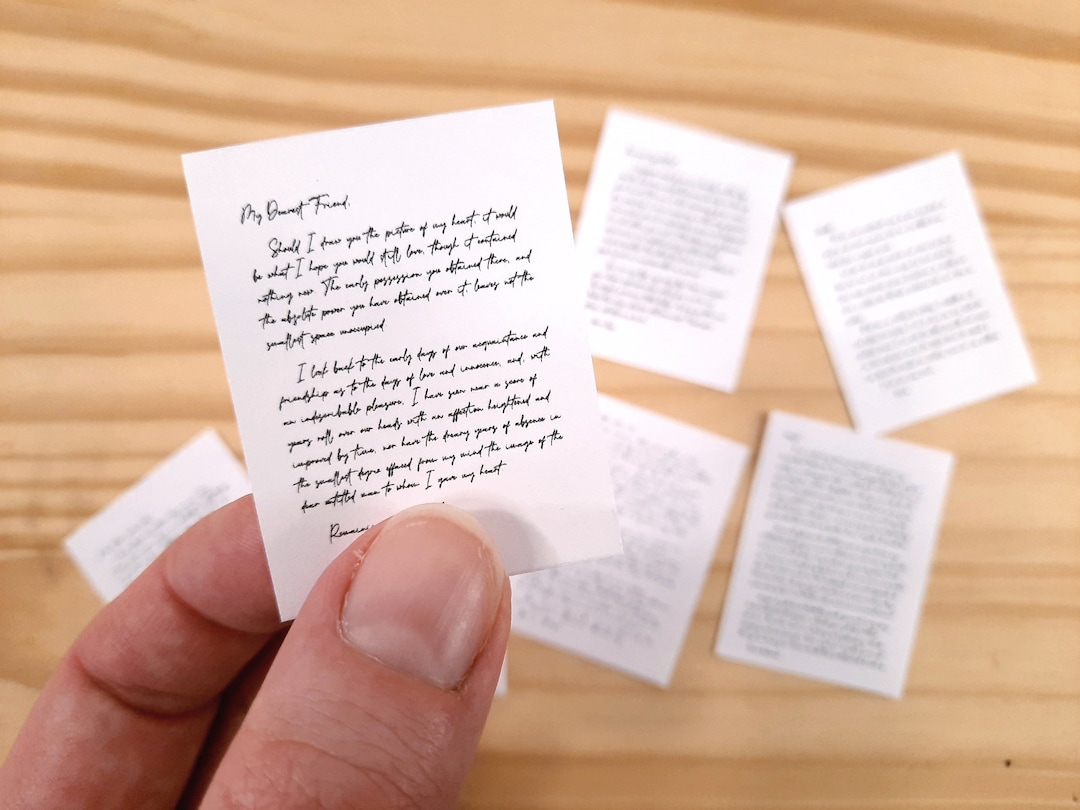 Fashion Doll Sized Love Letters | Set of 8 Miniature Written Letter ...
