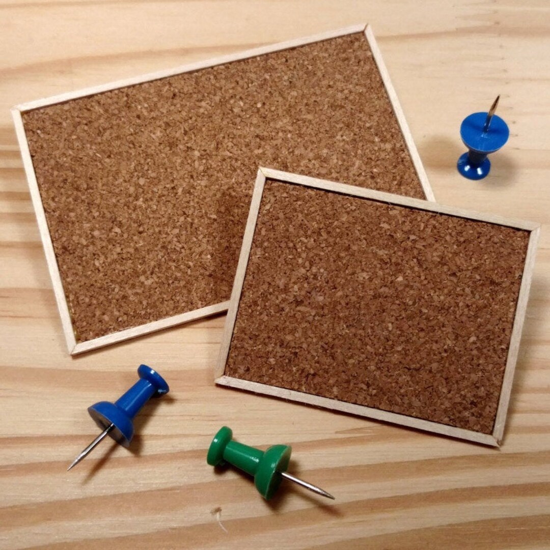 Miniature Corkboard for Dollhouse | Mini Bulletin Board | Dollhouse ...