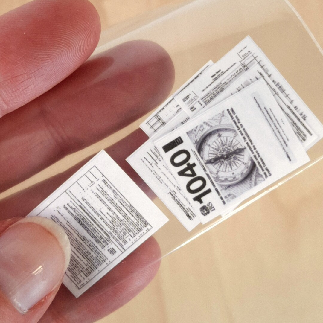 Dollhouse Legal Documents | Mini Tax Forms | Doll IRS Papers | Set of 8 ...