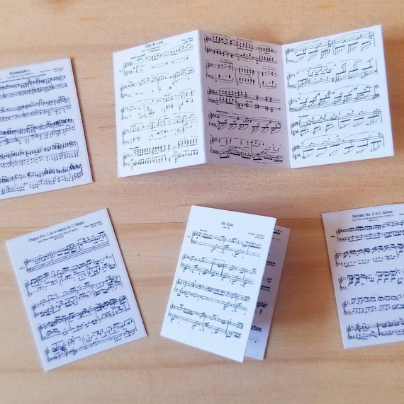 Dollhouse Sheet Music Classical Piano Music in Miniature | Etsy
