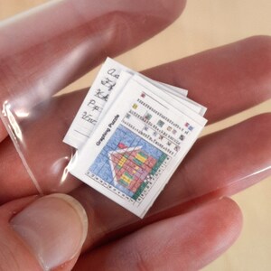 Miniature School Papers | Set of 8 Miniature Homework Pages | Dollhouse ...
