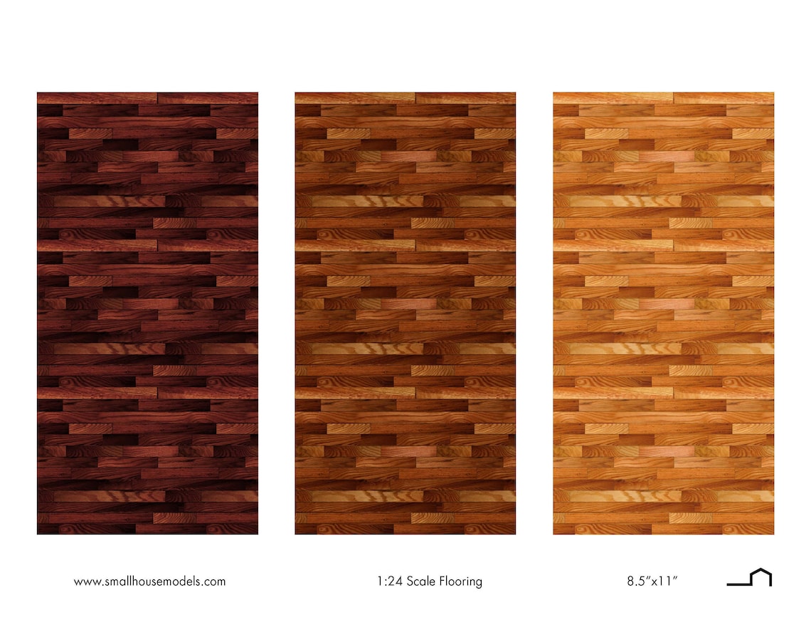 Dollhouse Hardwood Flooring 1:24 Half Scale 3 Seamless - Etsy