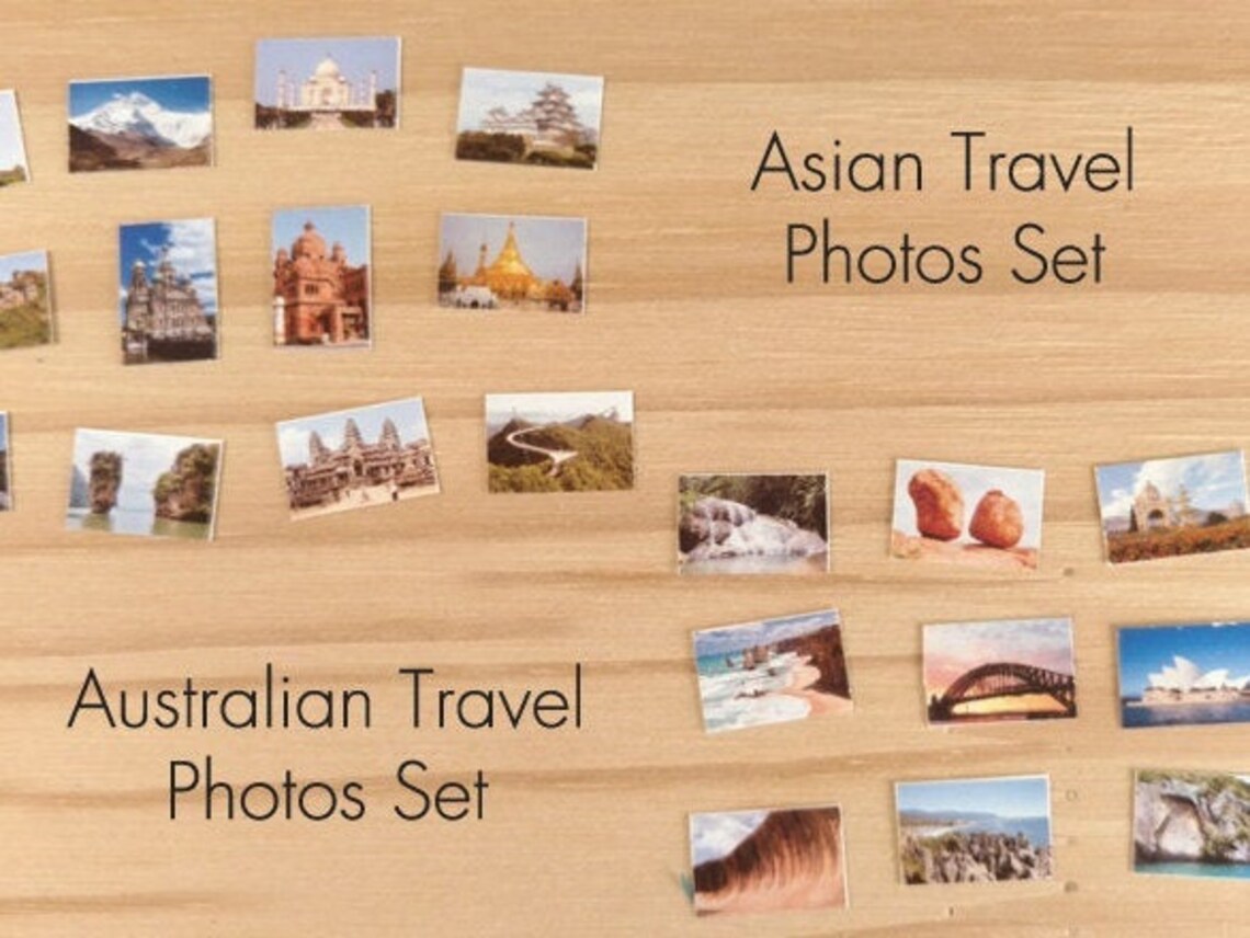 Mini Travel Photos Dollhouse Travel Photo Set of 12 | Etsy