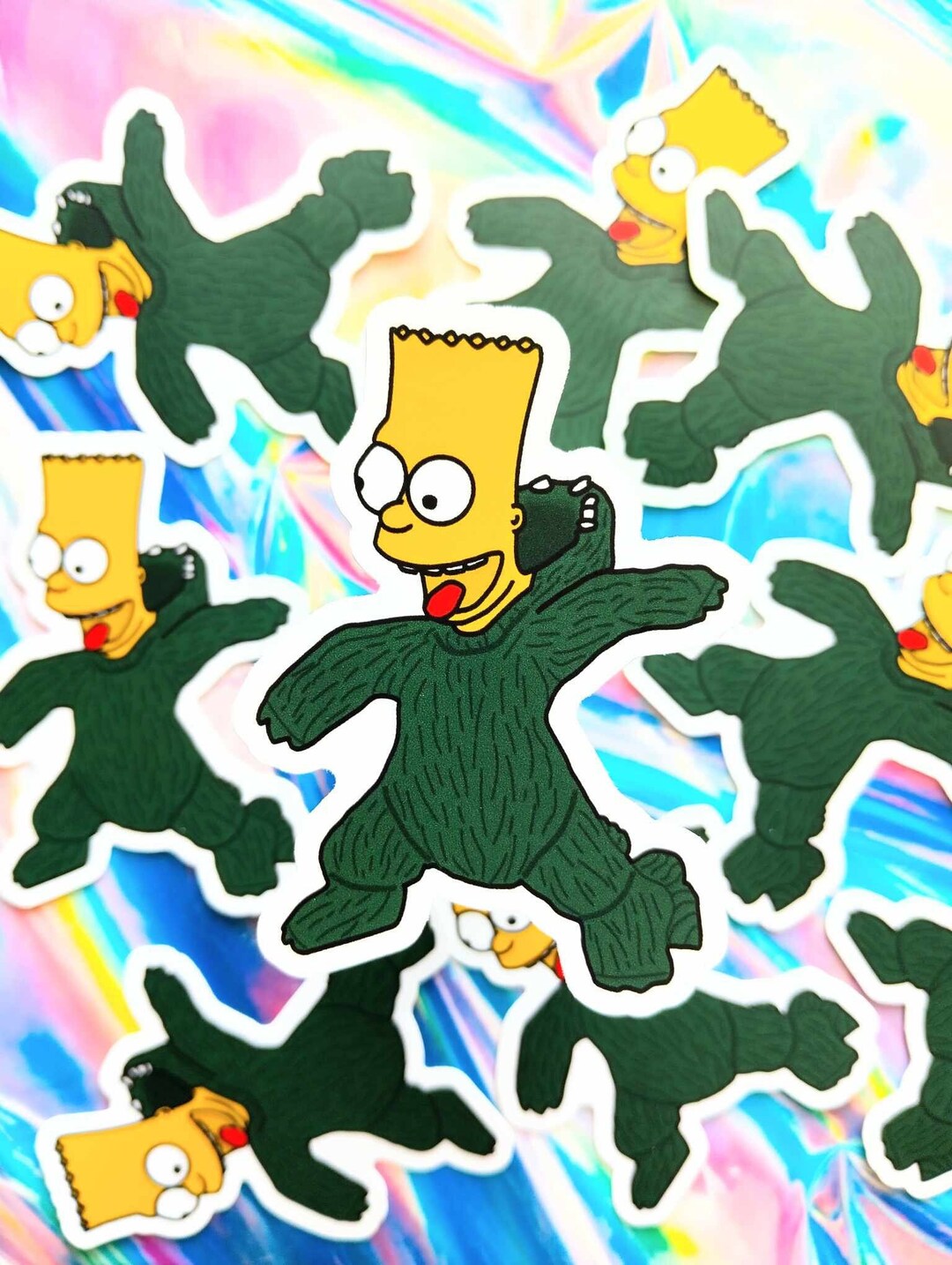 Bart Godzilla Sticker, 90s Nostalgia, 90s Sticker, Water Bottle Sticker ...