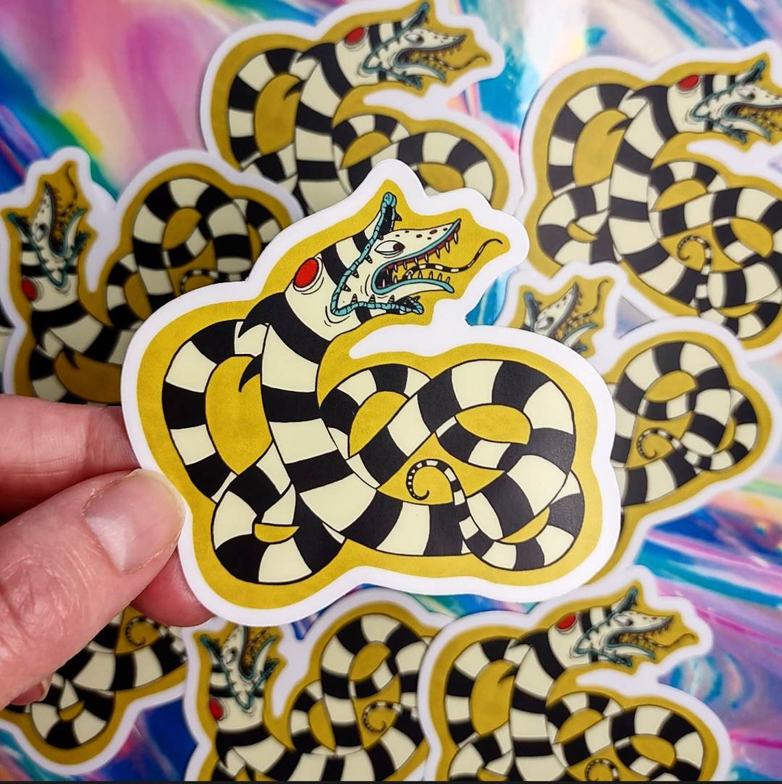 Sandworm Sticker, Beetlejuice Sticker, Beetlejuice, 80s Aesthetic, 90s ...