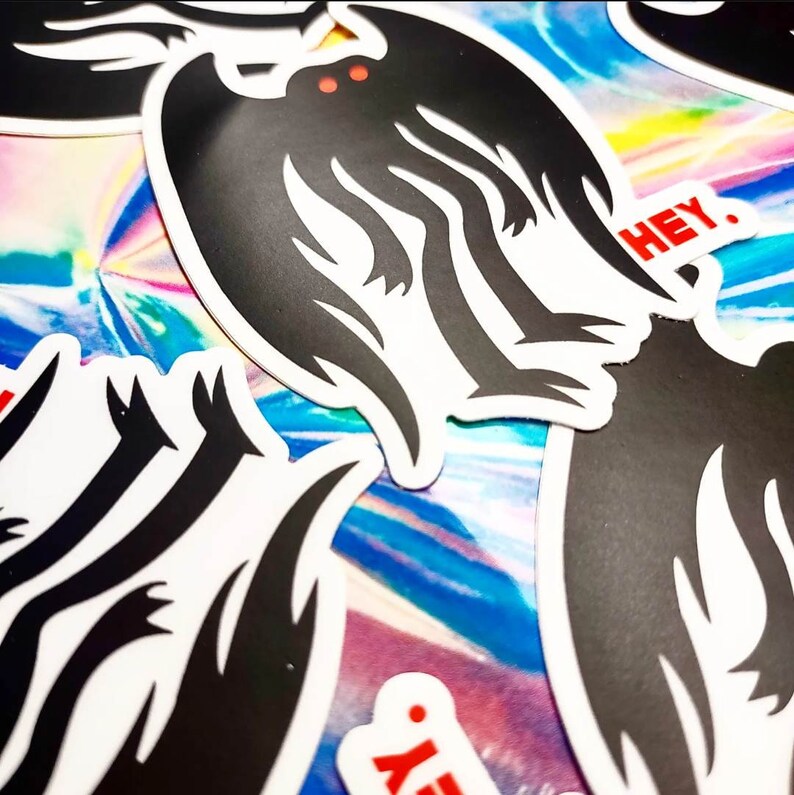 Mothman Sticker Cryptid Sticker Cryptid Decal Cryptidcore - Etsy