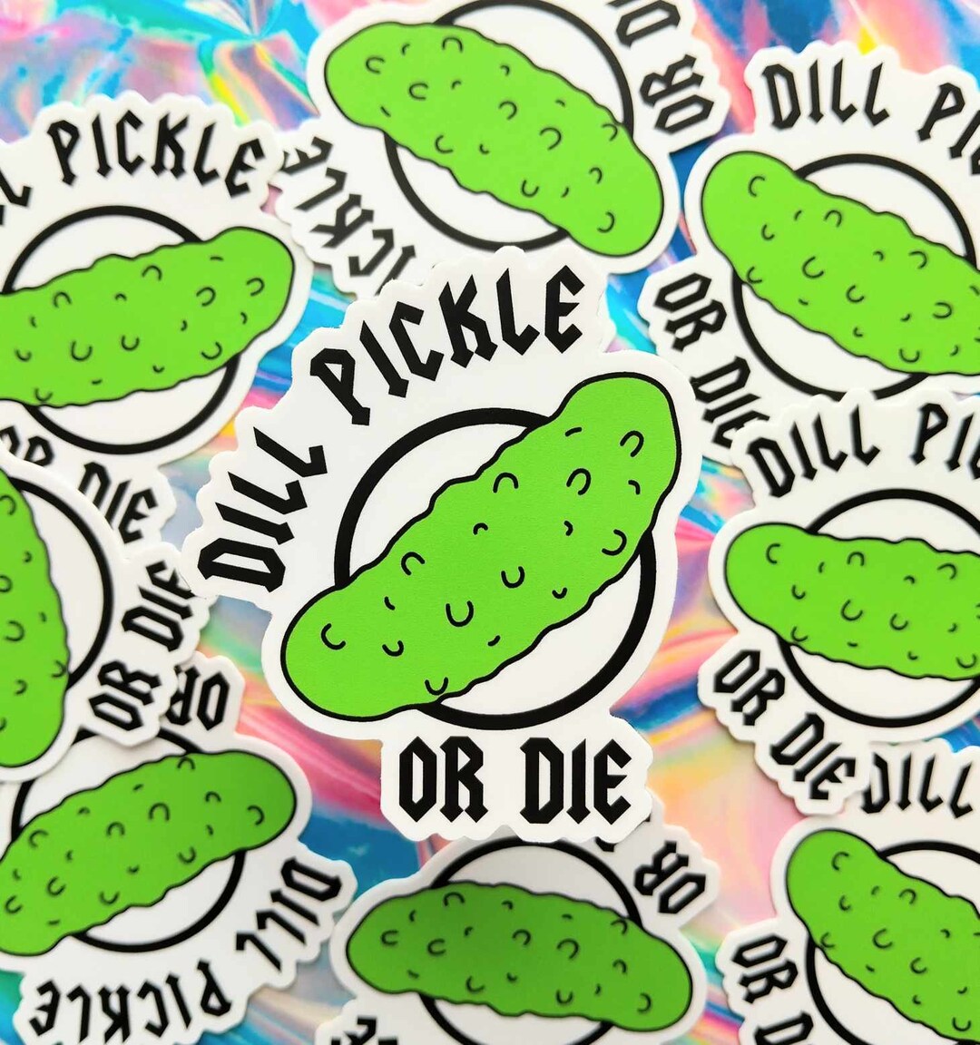 Dill Pickle Sticker, Dill Pickle, Foodie Sticker, Funny Sticker, Chef ...
