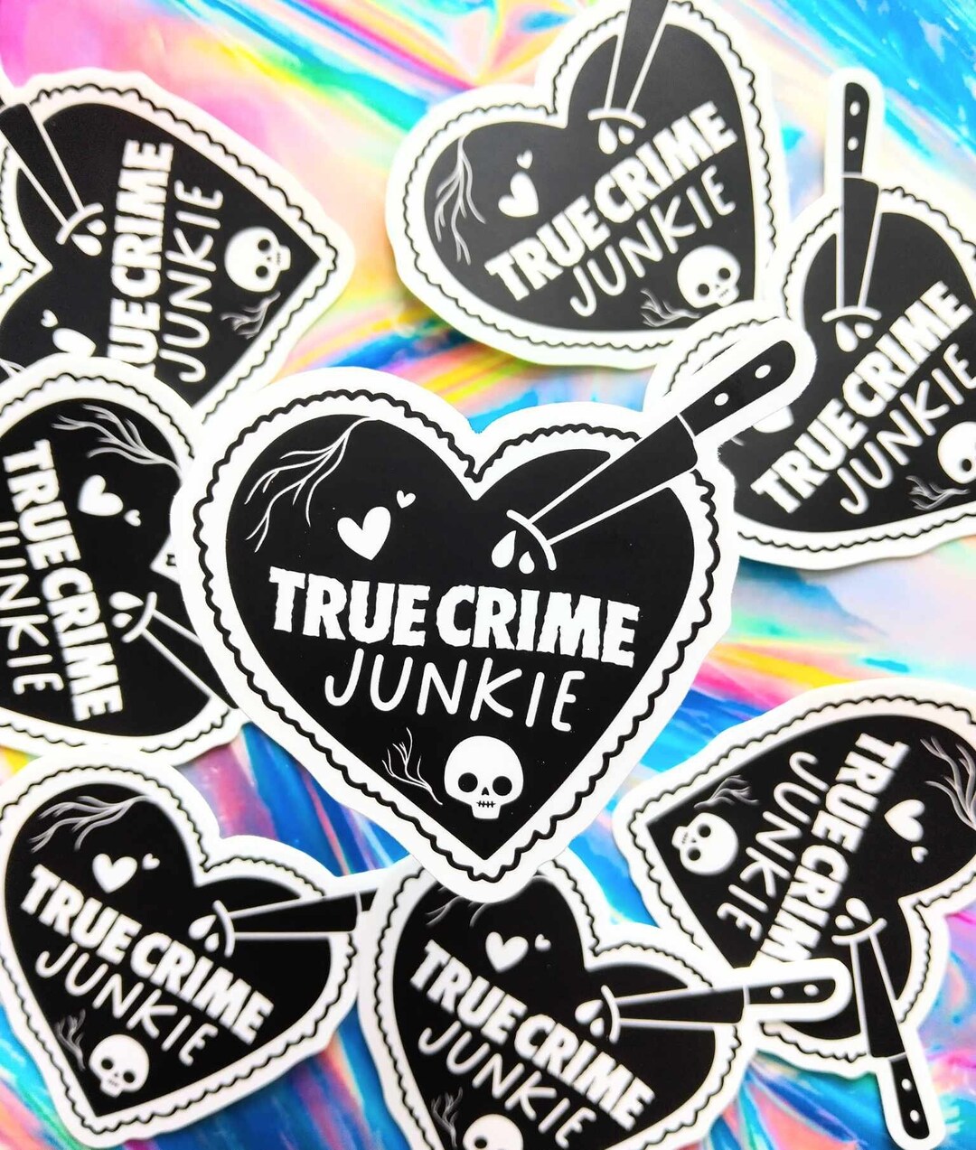 True Crime Junkie Sticker, True Crime Decal, Trendy Sticker ...