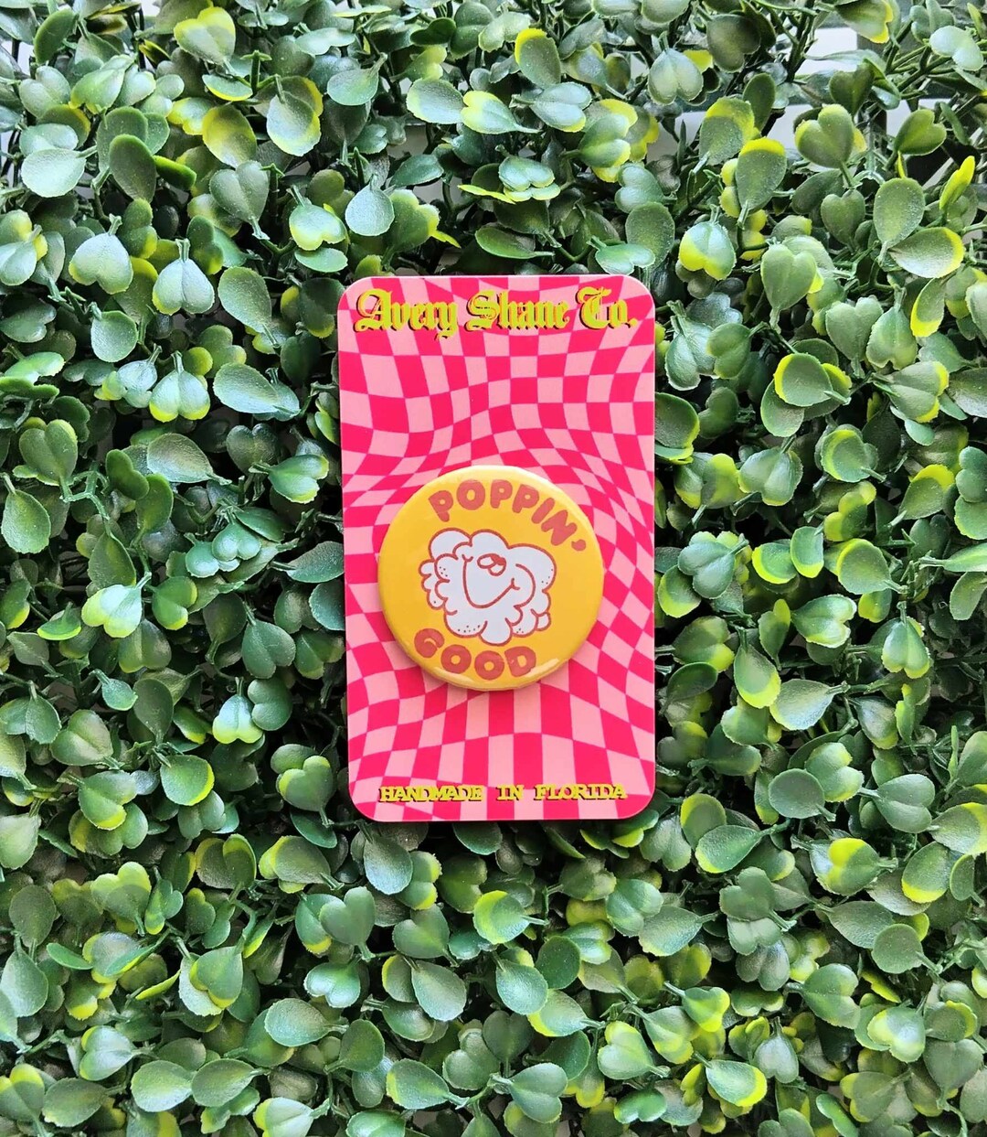 Popcorn Pin, Pinback Button, Jacket Button, Vintage Inspired Pin ...