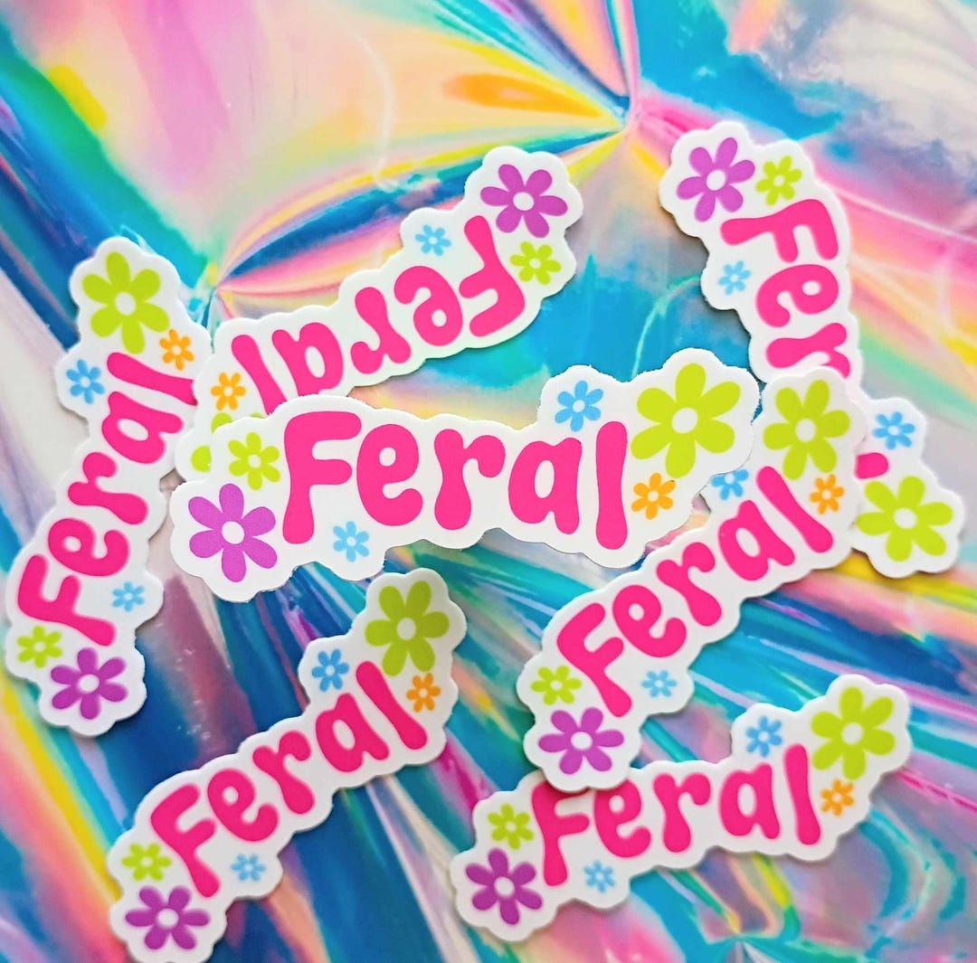 Feral Sticker, Feral Decal, Car Decal, Funny Sticker, Cute Sticker ...