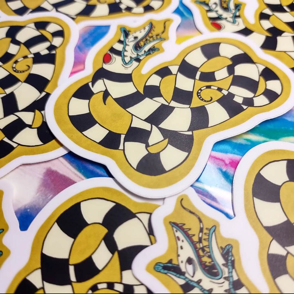 Sandworm Sticker, Beetlejuice Sticker, Beetlejuice, 80s Aesthetic, 90s ...